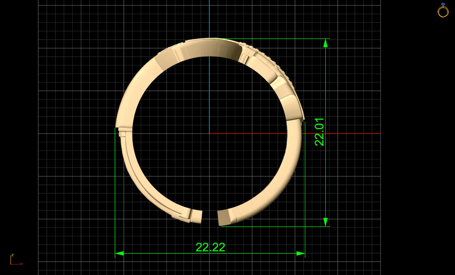 Gun AK47 ring silver gold printable jewelry 3D model 3D model 3D ...