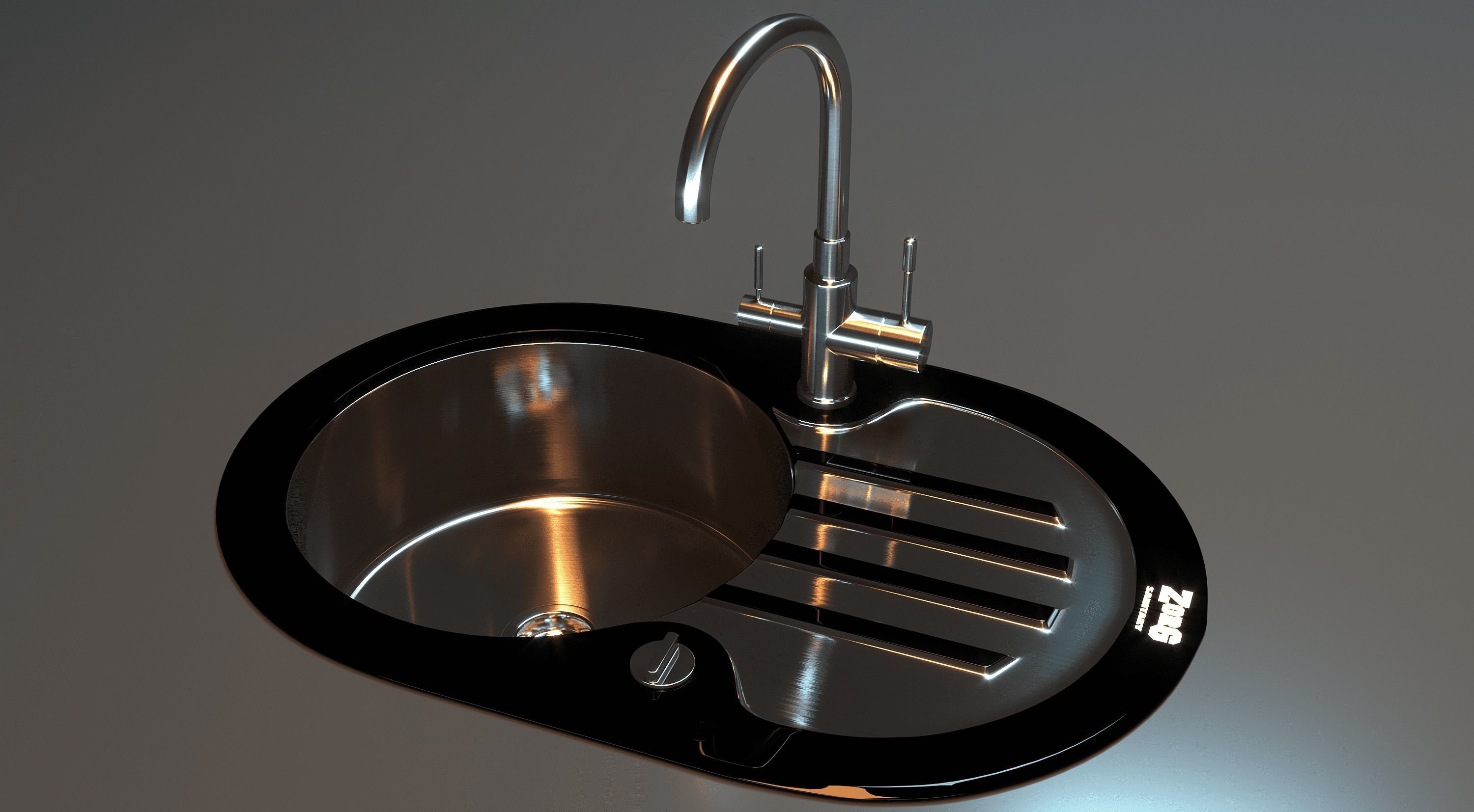 Kitchen sink 3D model | CGTrader