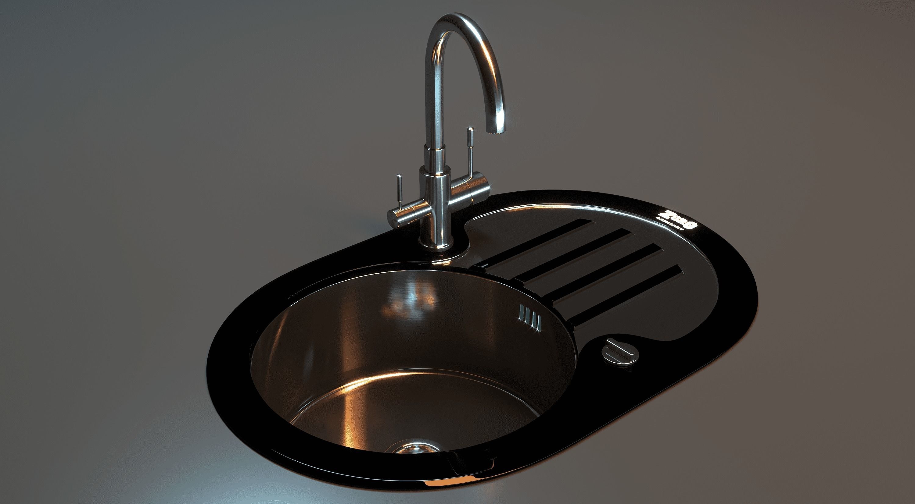 Kitchen sink 3D model | CGTrader
