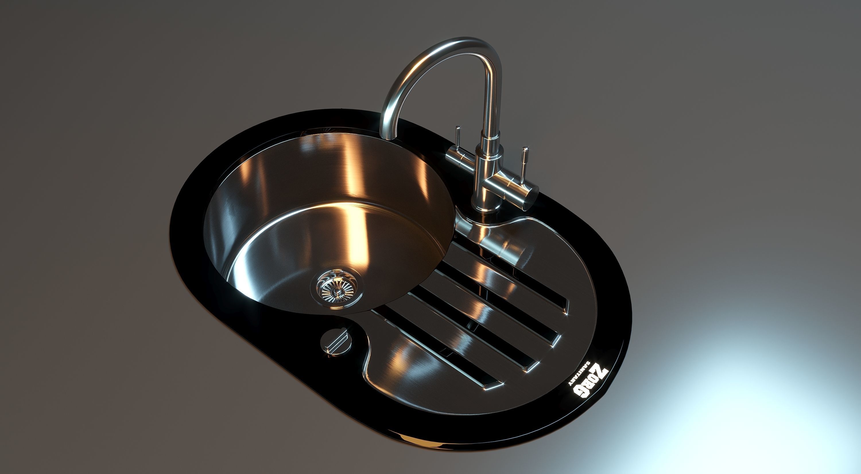 Kitchen sink 3D model | CGTrader