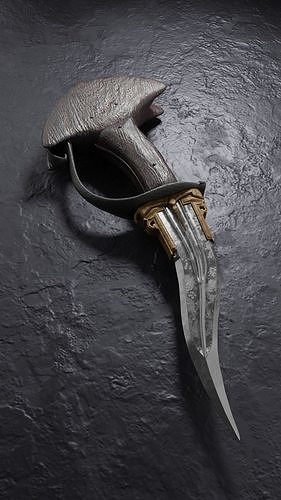 3D model Dagger sword with handle VR / AR / low-poly | CGTrader