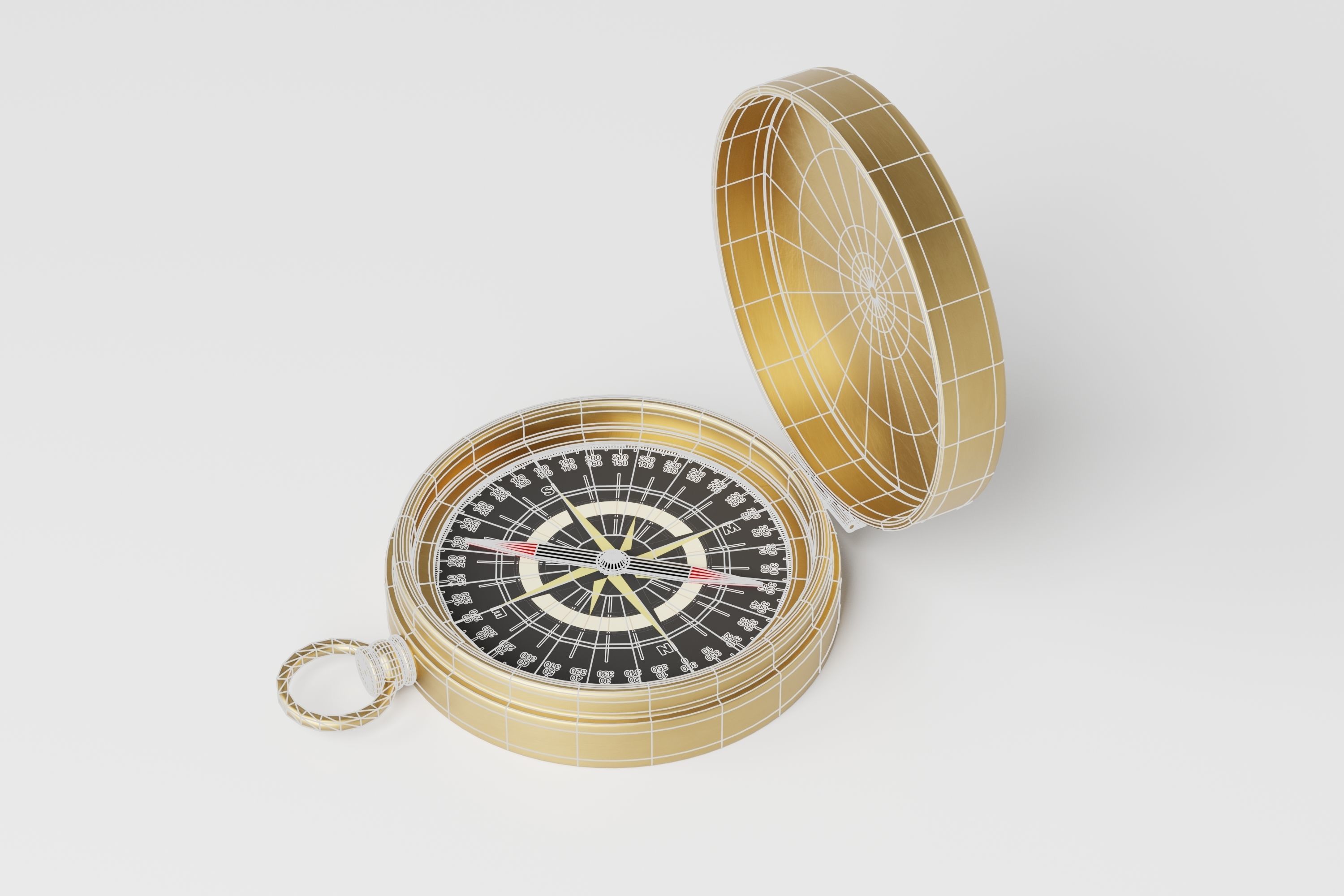 3D model Vintage Pocket Compass VR / AR / low-poly | CGTrader