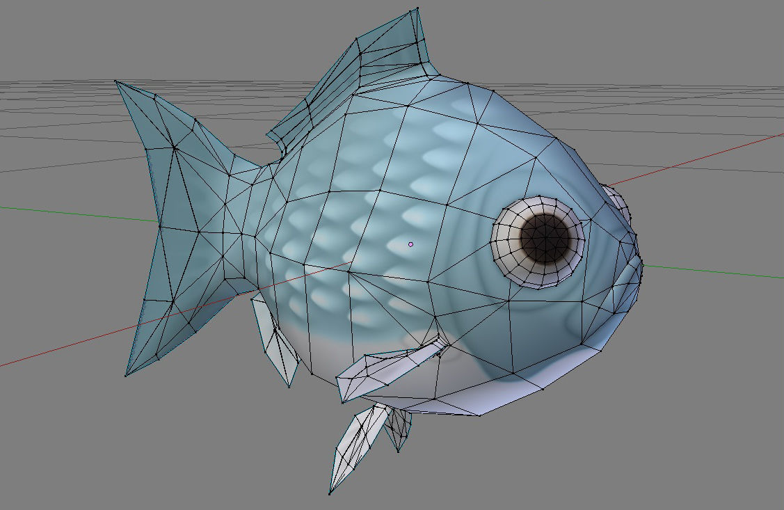 3D model Low poly animated cartoon fish VR / AR / low-poly rigged ...