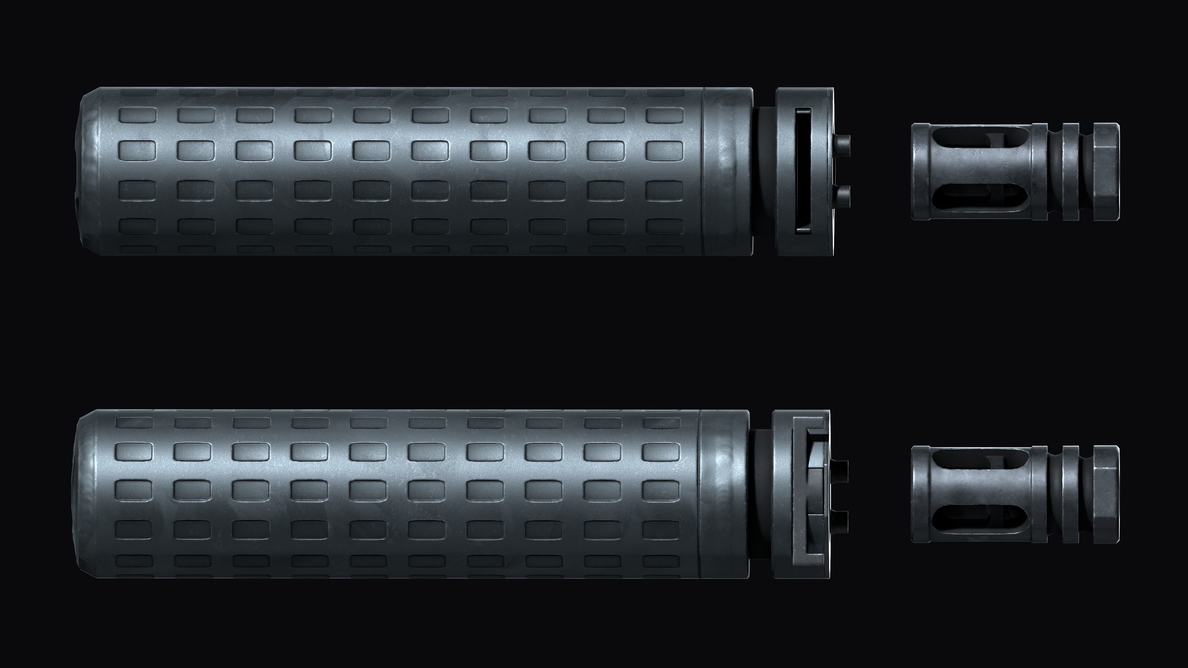 3D model AR-15 Griffin Armament M4SD II silencer VR / AR / low-poly ...