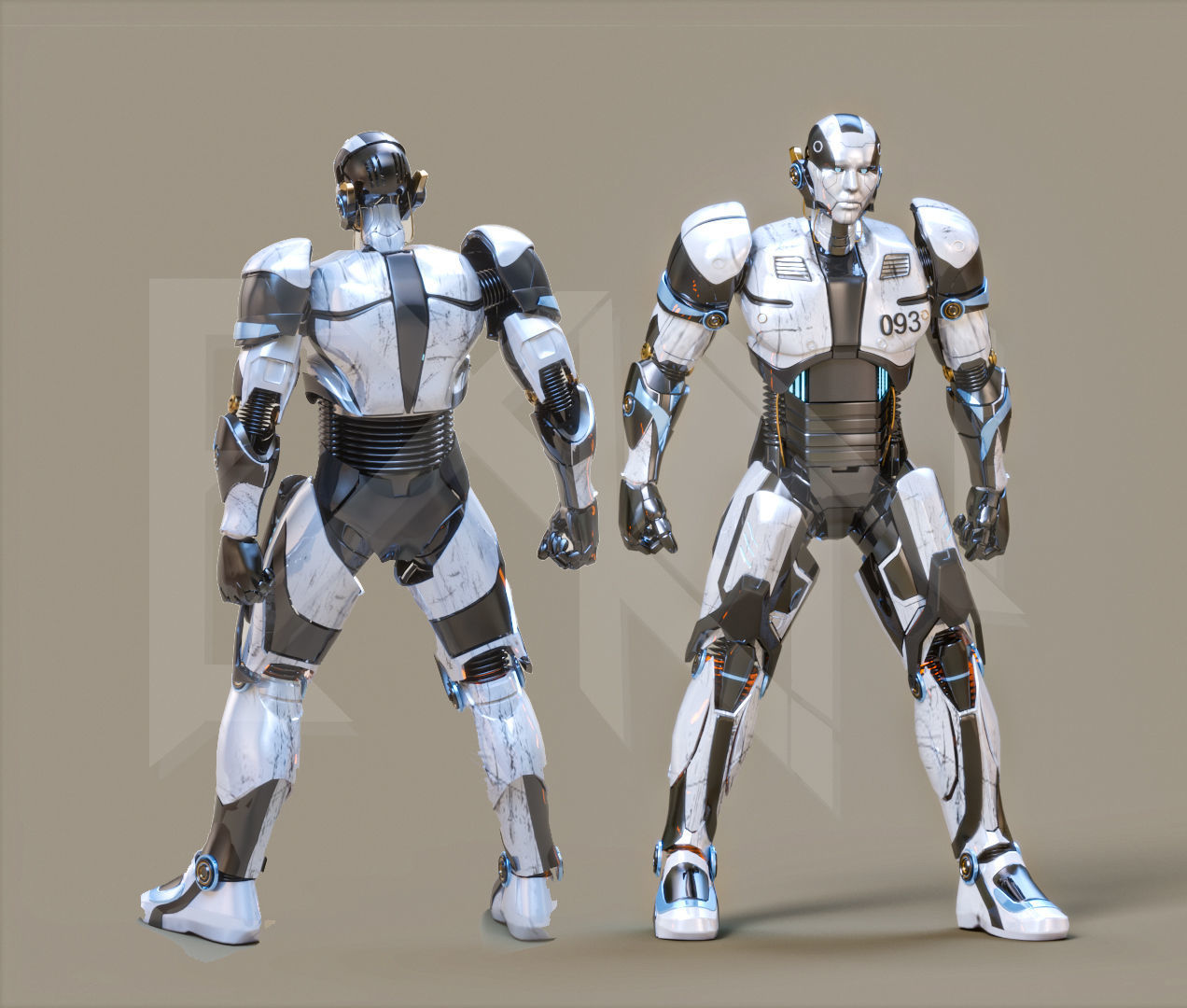 3D model Android Mecha 093 VR / AR / low-poly | CGTrader