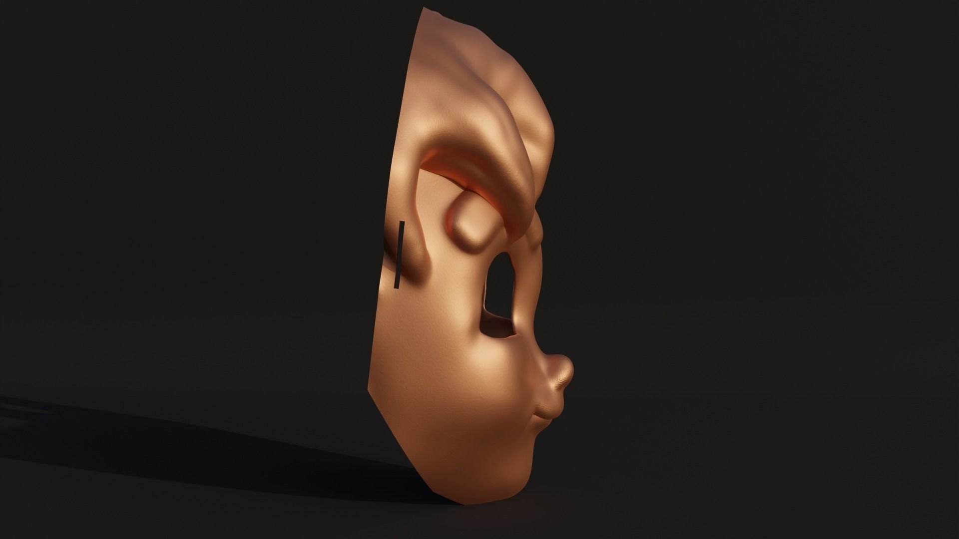 Anime Face Cosplay Mask 3D model 3D printable | CGTrader