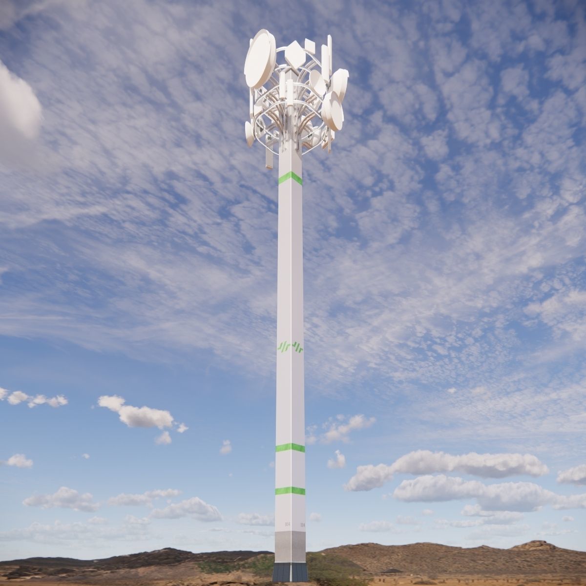 Sci-fi Communication Tower v2 004 3D model | CGTrader