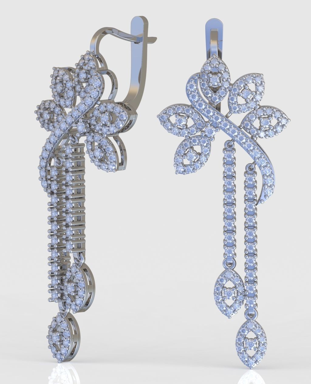 Earring 3D model 3D printable model 0225 8 3D model 3D printable | CGTrader