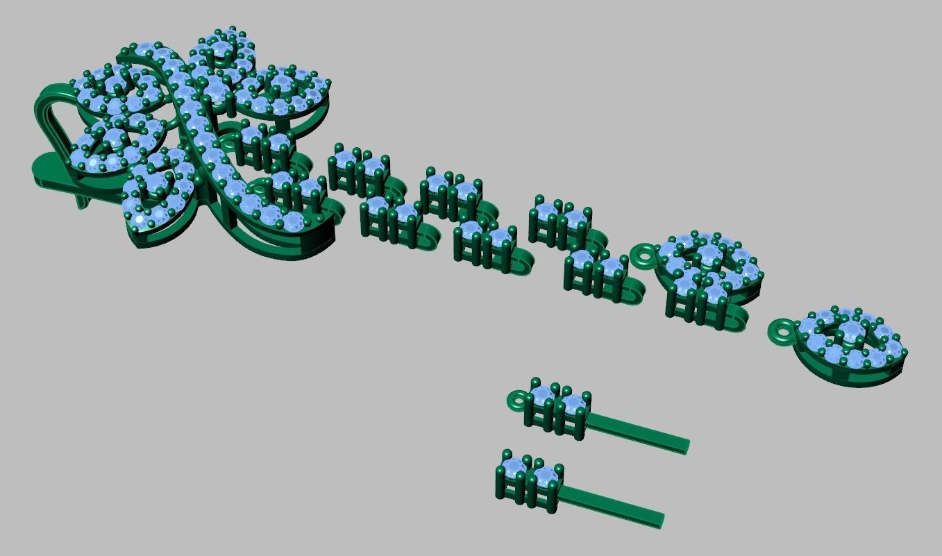 Earring 3D model 3D printable model 0225 8 3D model 3D printable | CGTrader