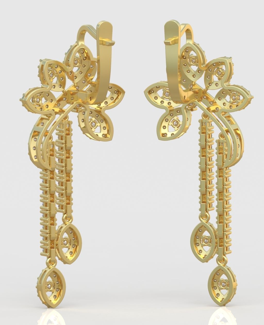 Earring 3D model 3D printable model 0225 8 3D model 3D printable | CGTrader