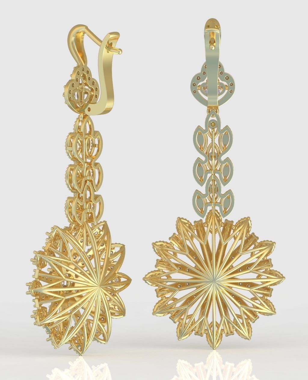 Earring 3D model 3D printable model 0226 9 free 3D model 3D printable | CGTrader