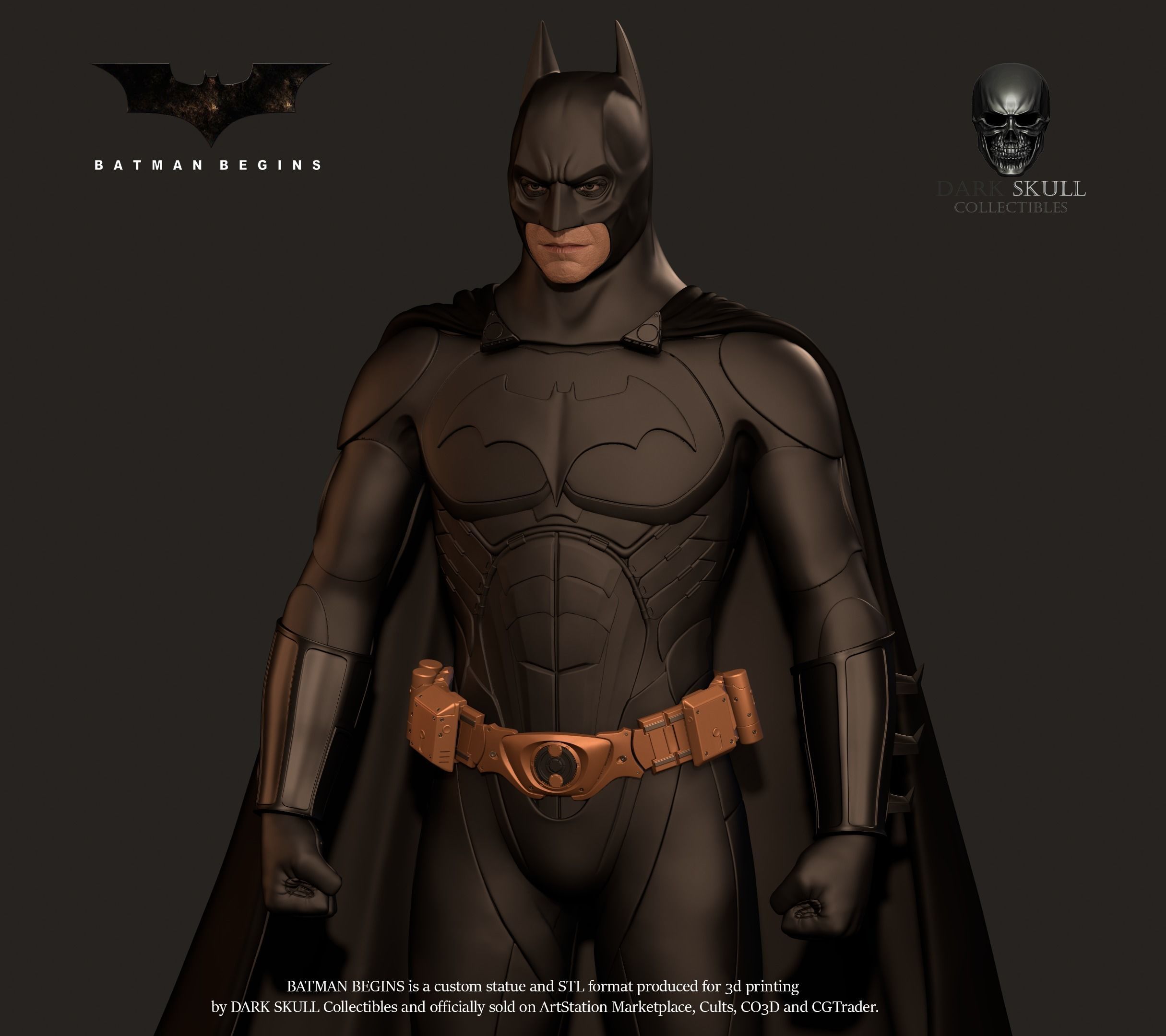 BATMAN BEGINS STL 3D model 3D printable | CGTrader