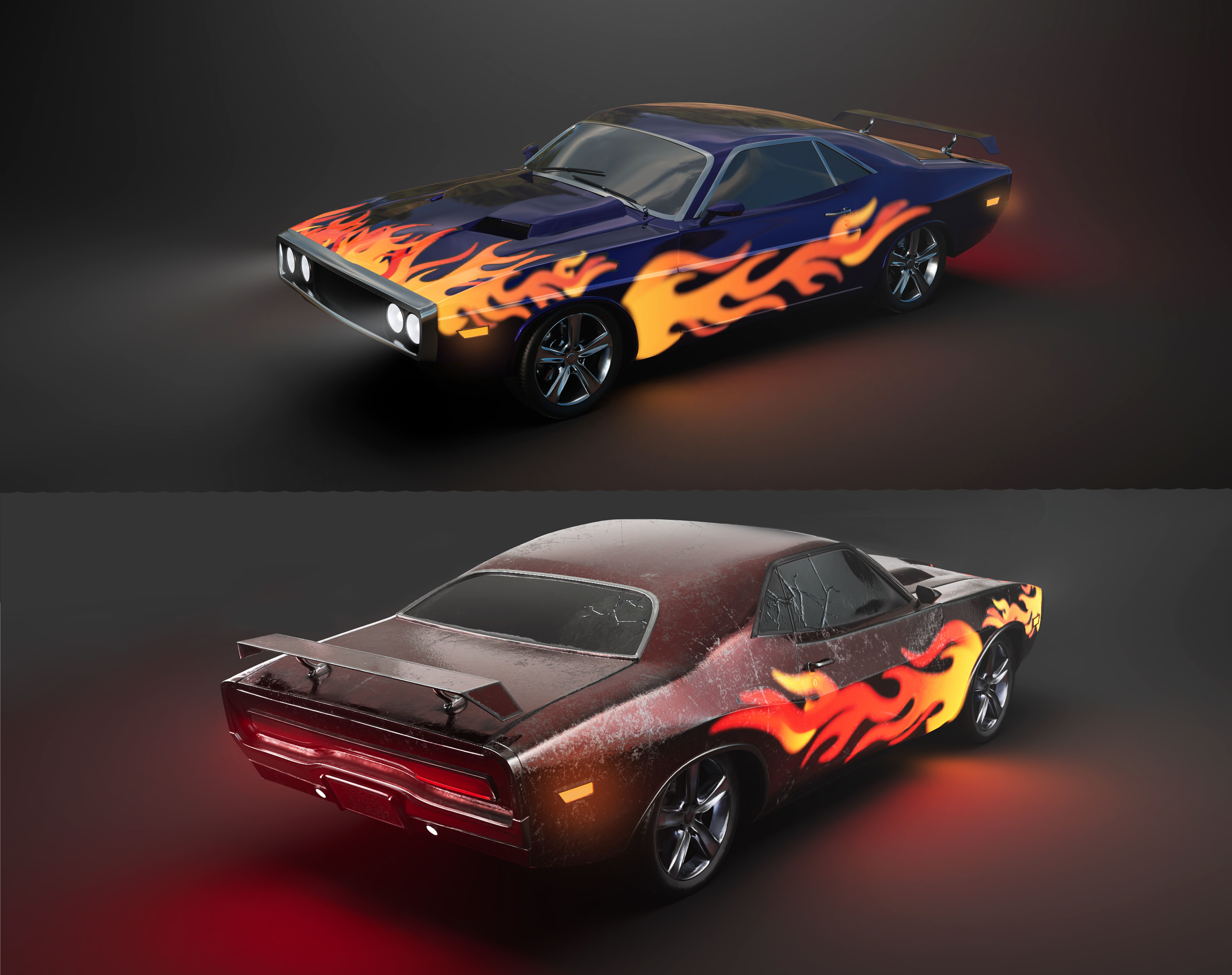70s Dodge Challenger 3D model | CGTrader