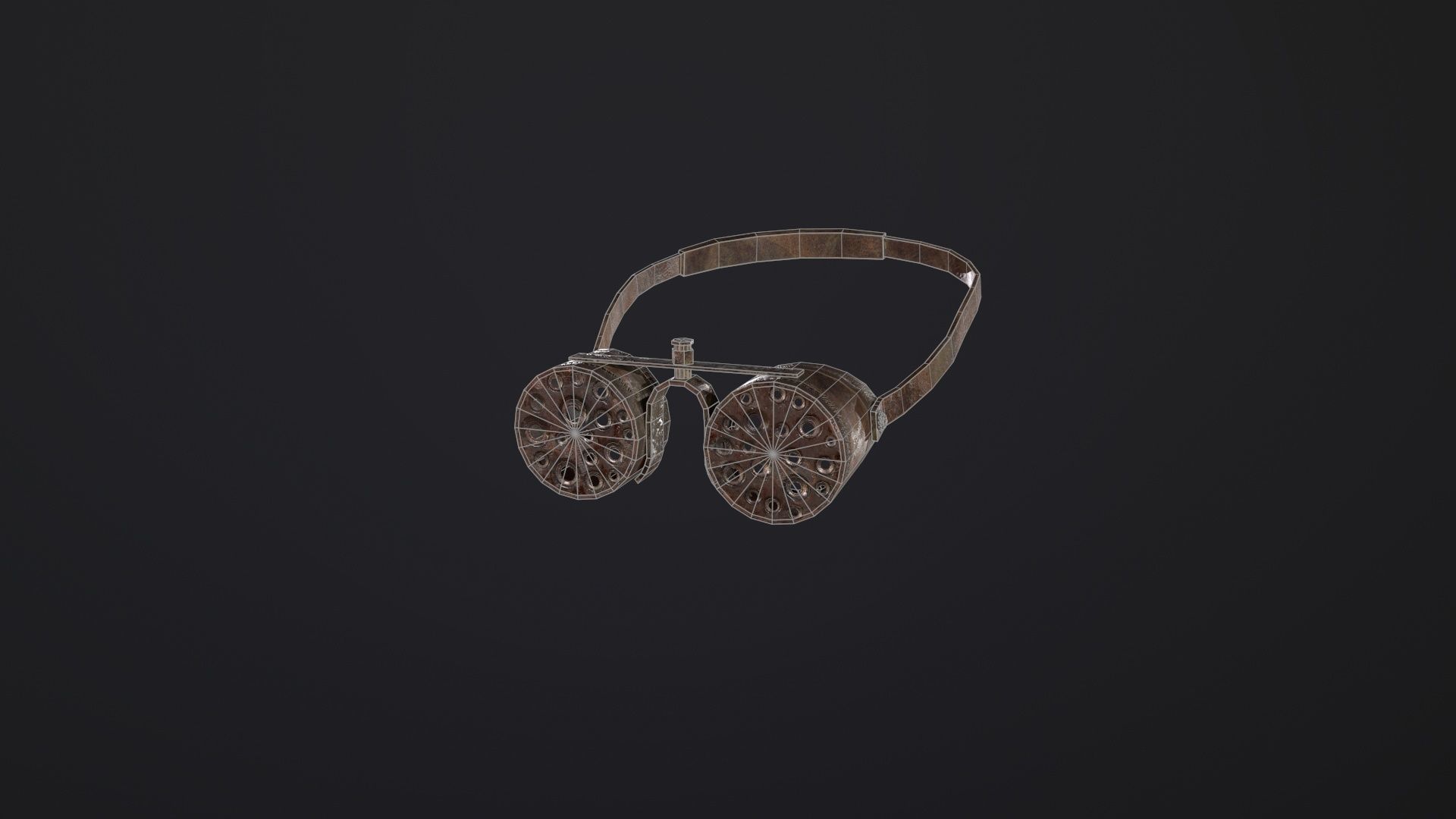 Worn Round Goggles PBR free VR / AR / low-poly 3D model | CGTrader