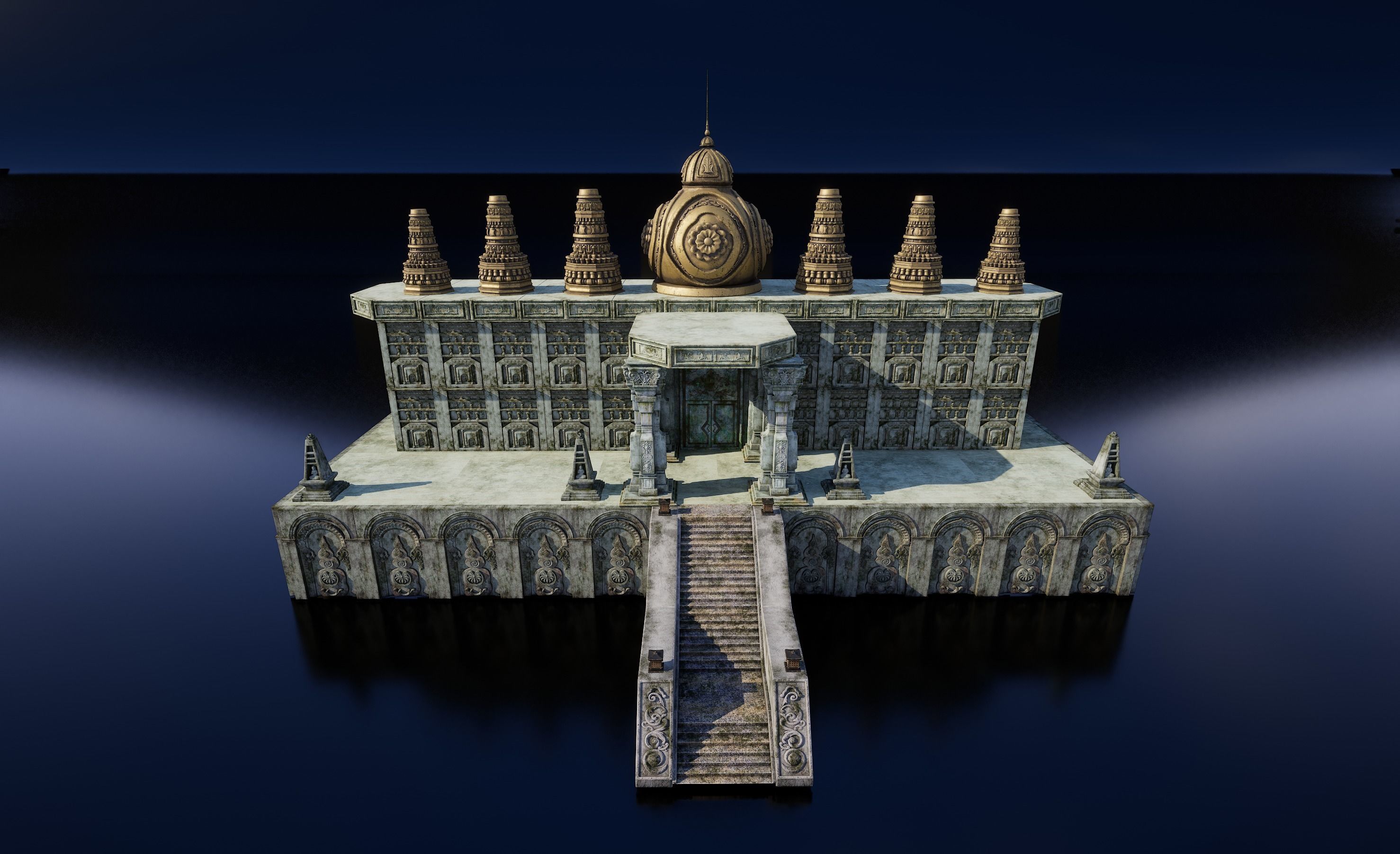 Temple Of Gods Modular Package 3D model | CGTrader