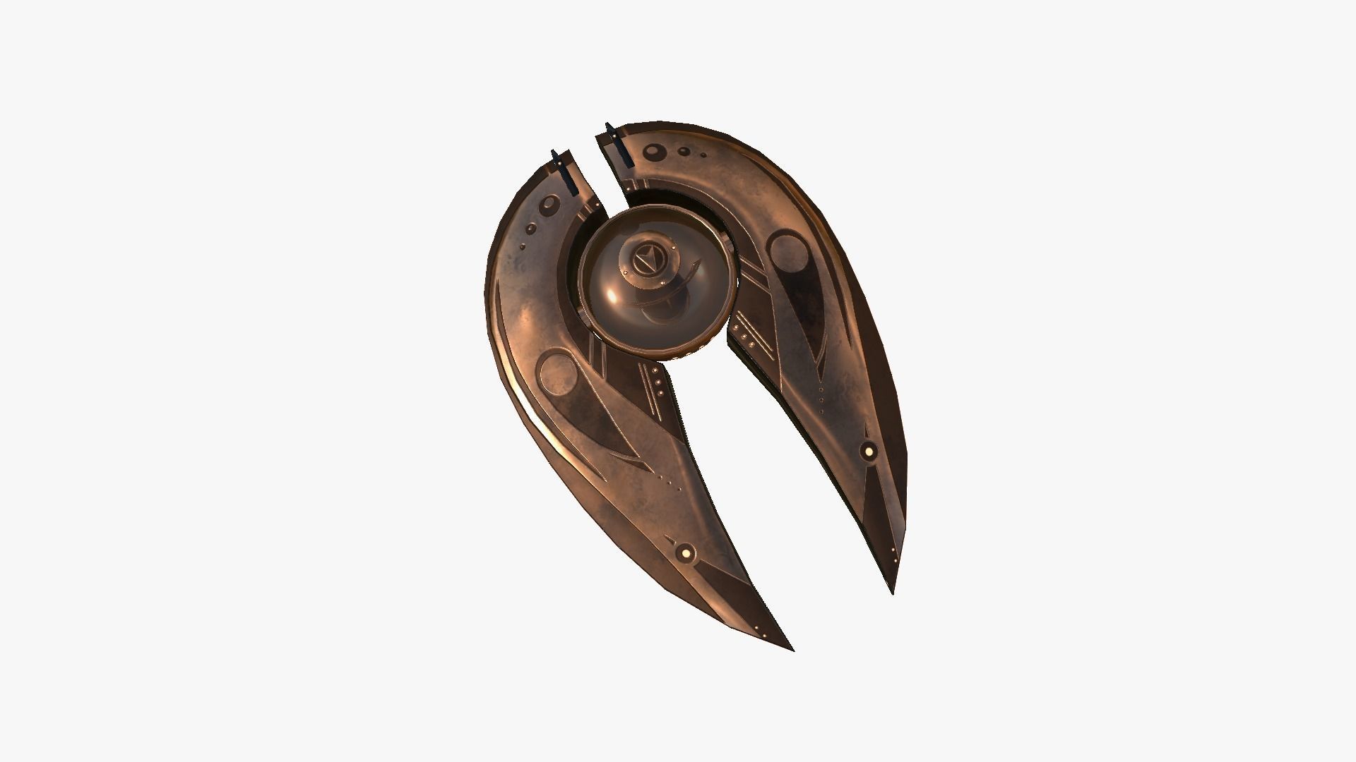 3D model Alien Spaceship UFO I06 Copper - Sci Fi Spacecraft Design VR ...