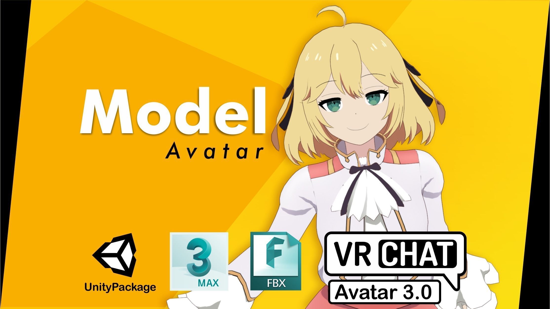 Anisphia Magical Revolution VRChat 3D model rigged | CGTrader