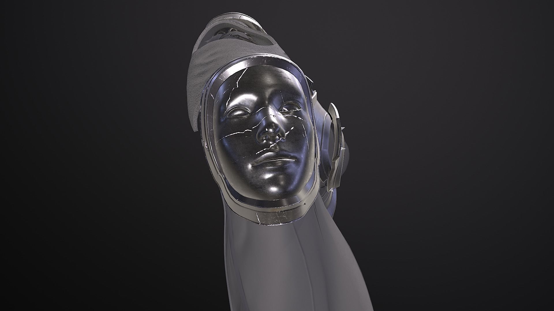 3D model female medieval metal knight chest armor VR / AR / low-poly ...