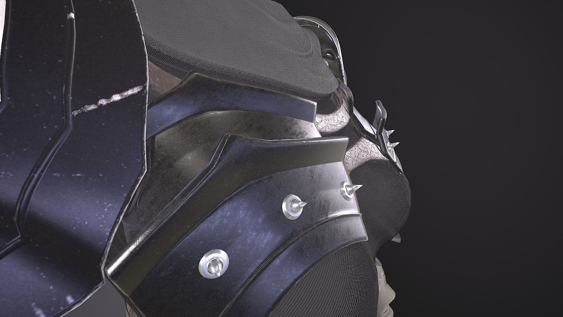 3D model female medieval metal knight chest armor VR / AR / low-poly ...