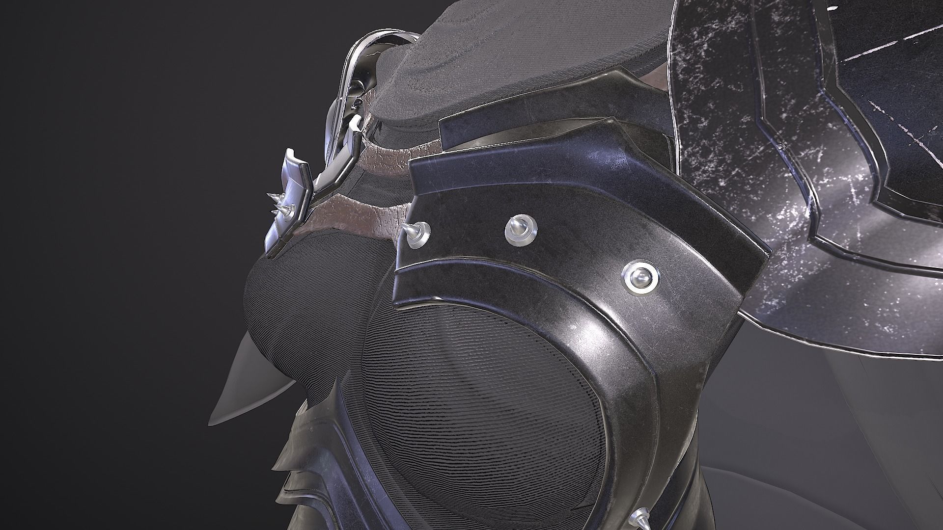 3D model female medieval metal knight chest armor VR / AR / low-poly ...