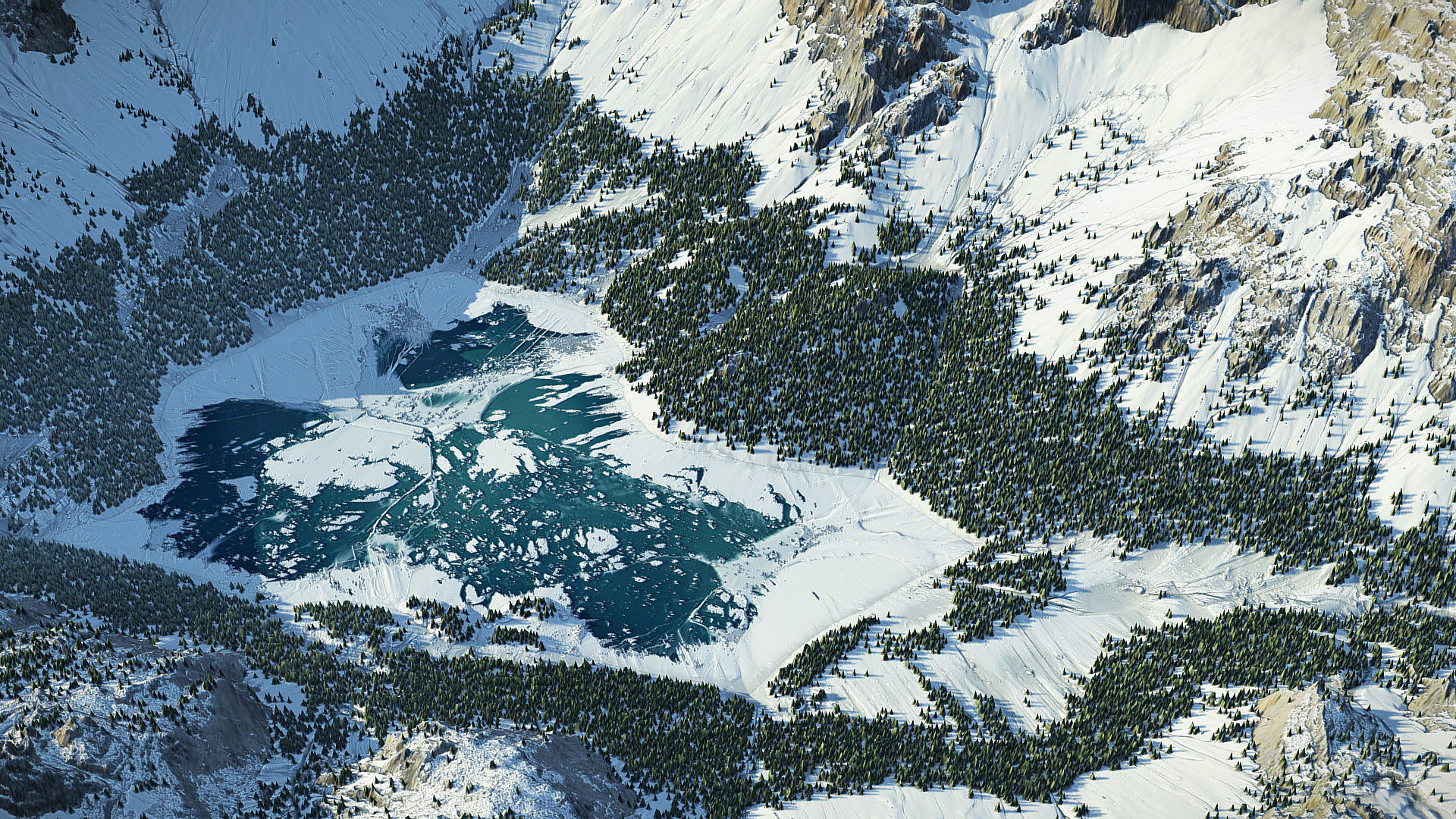 Mountain Lake Landscape - World Machine 3D model | CGTrader