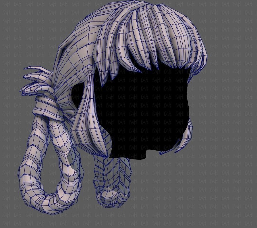 3D Hair style for girl V110 3D model | CGTrader