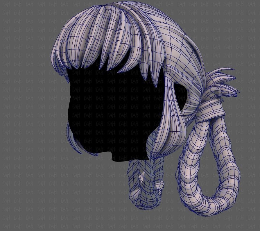 3D Hair style for girl V110 3D model | CGTrader