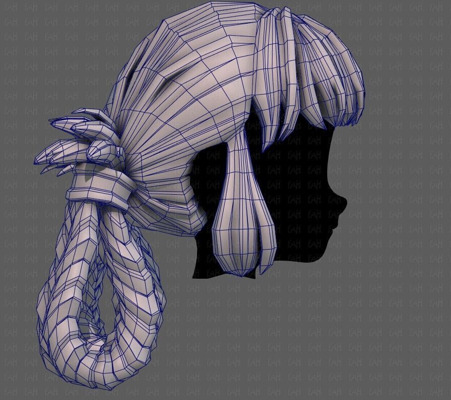 3D Hair style for girl V110 3D model | CGTrader