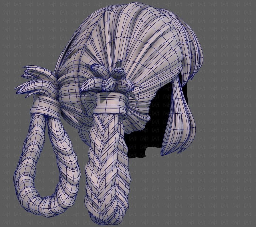 3D Hair style for girl V110 3D model | CGTrader