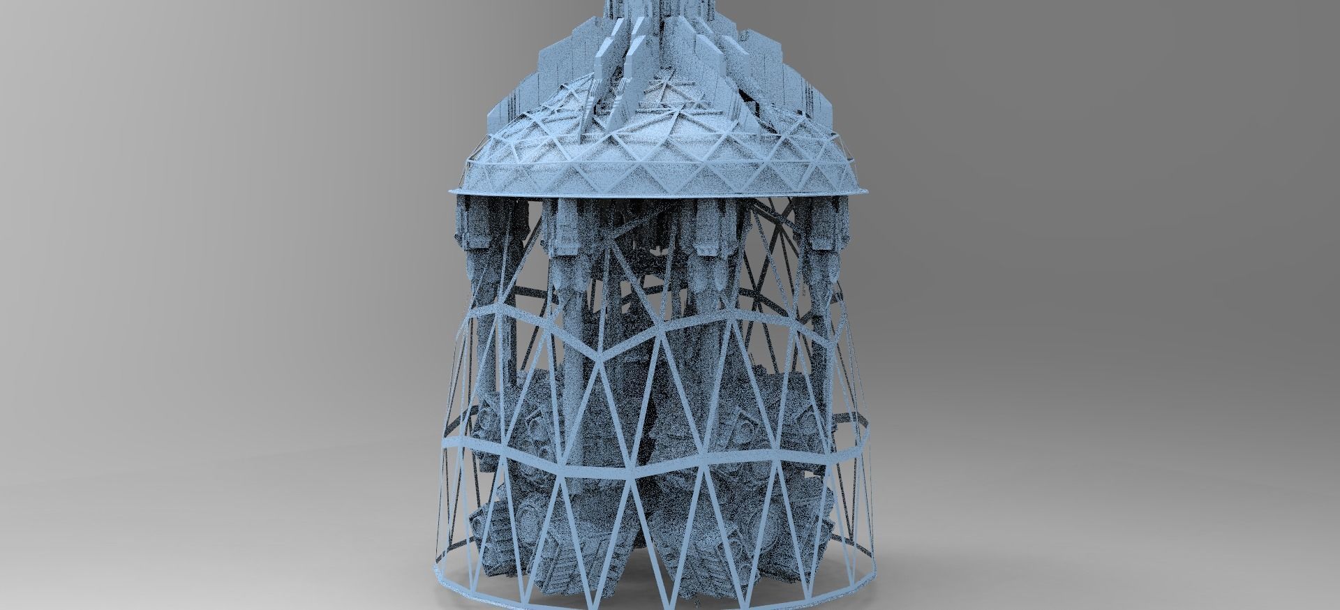 Elven Sci fi Tower Dome 5 Kit bash 3D model | CGTrader