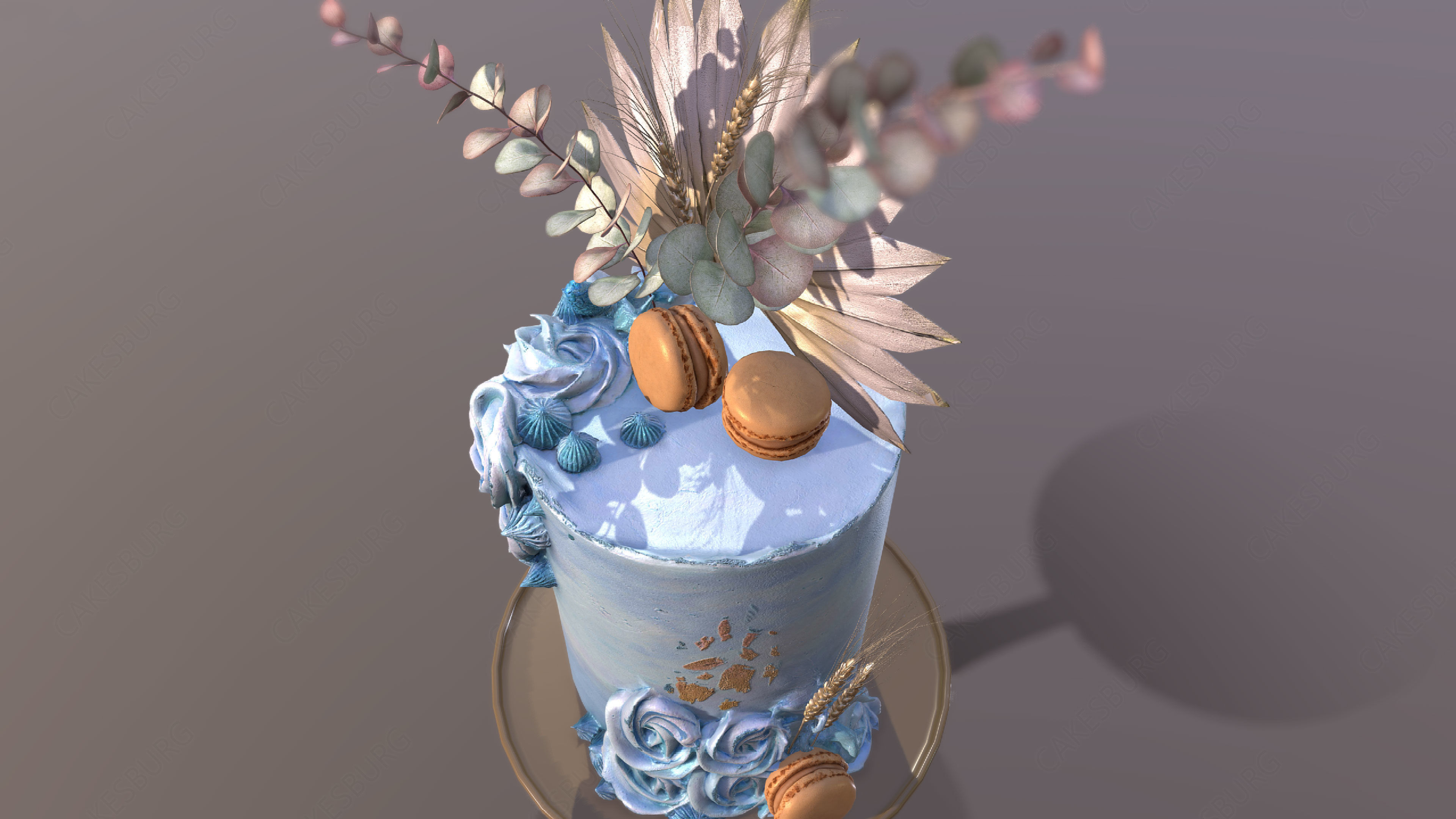 3D model Luxury Aegean Swirl Cake VR / AR / low-poly | CGTrader