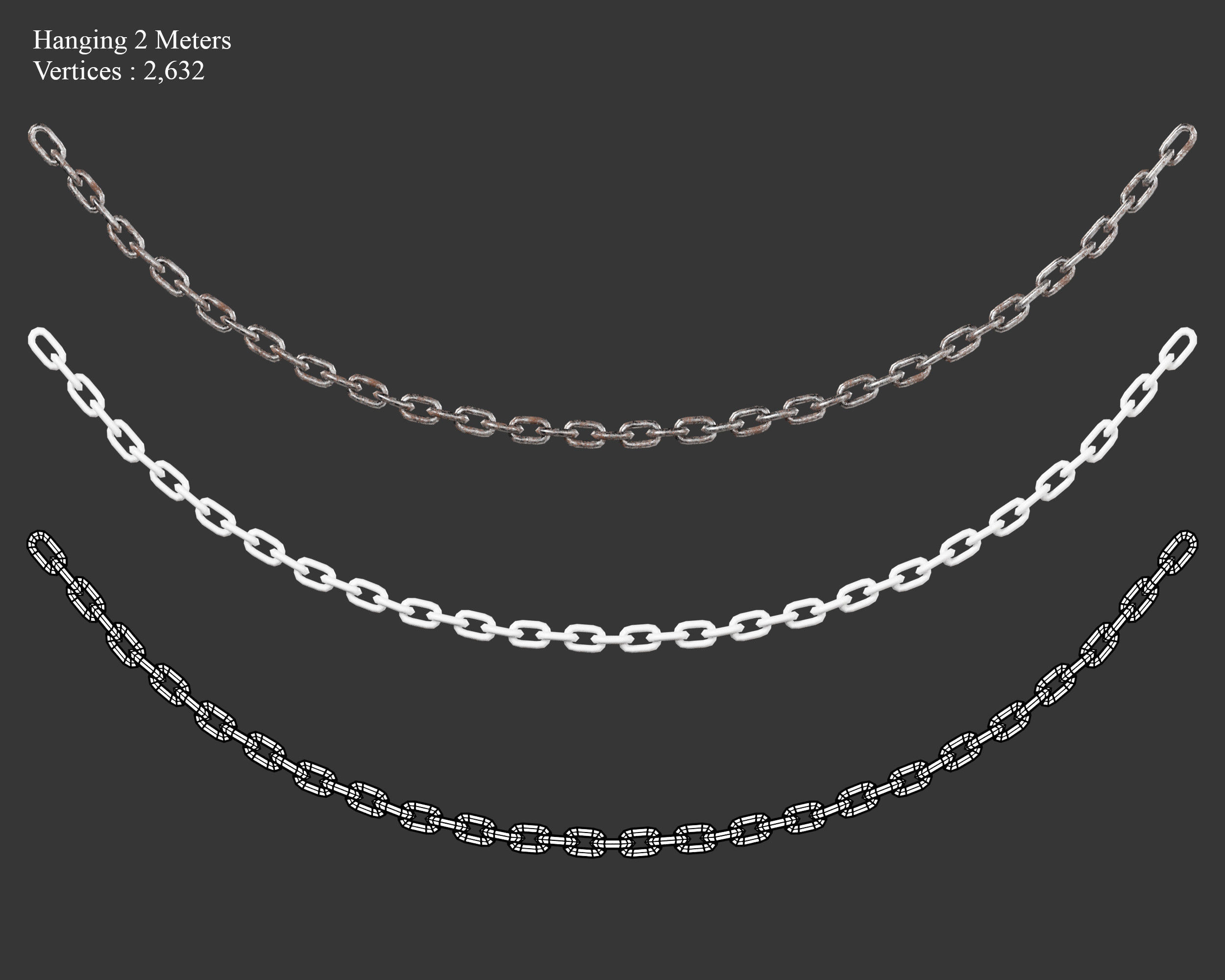 3D model Medieval Essentials Chain Building Set VR / AR / low-poly ...