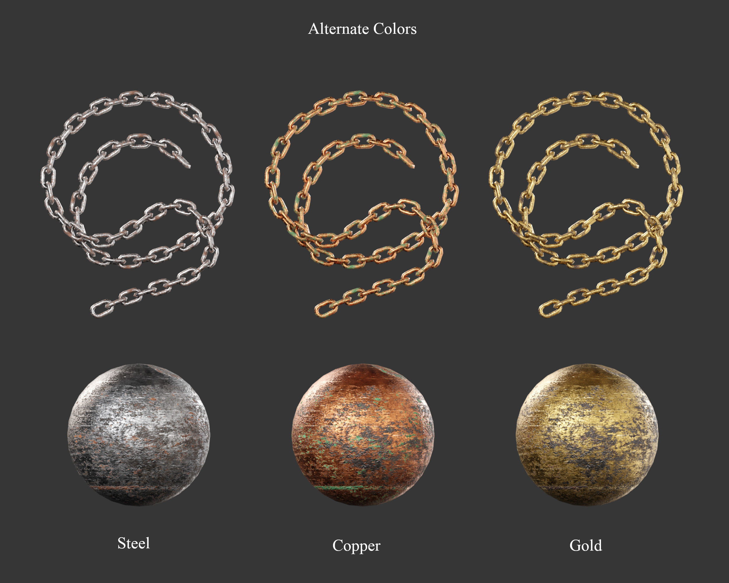 3D model Medieval Essentials Chain Building Set VR / AR / low-poly ...