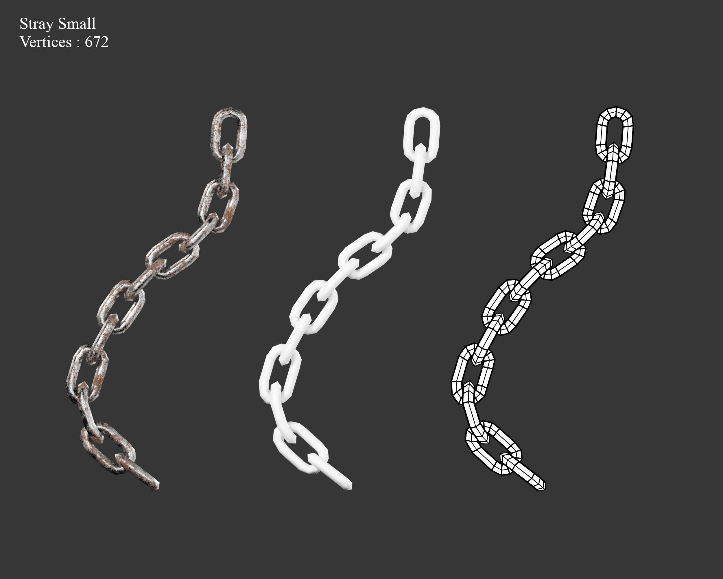 3D model Medieval Essentials Chain Building Set VR / AR / low-poly ...