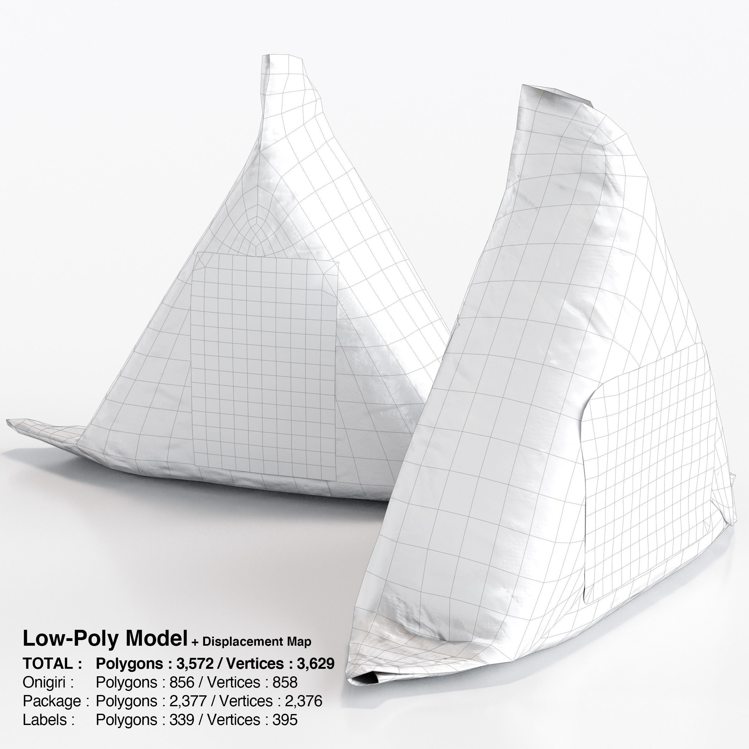 3D model Spicy Pollock Roe Onigiri Rice Ball at Convenience Stores VR ...