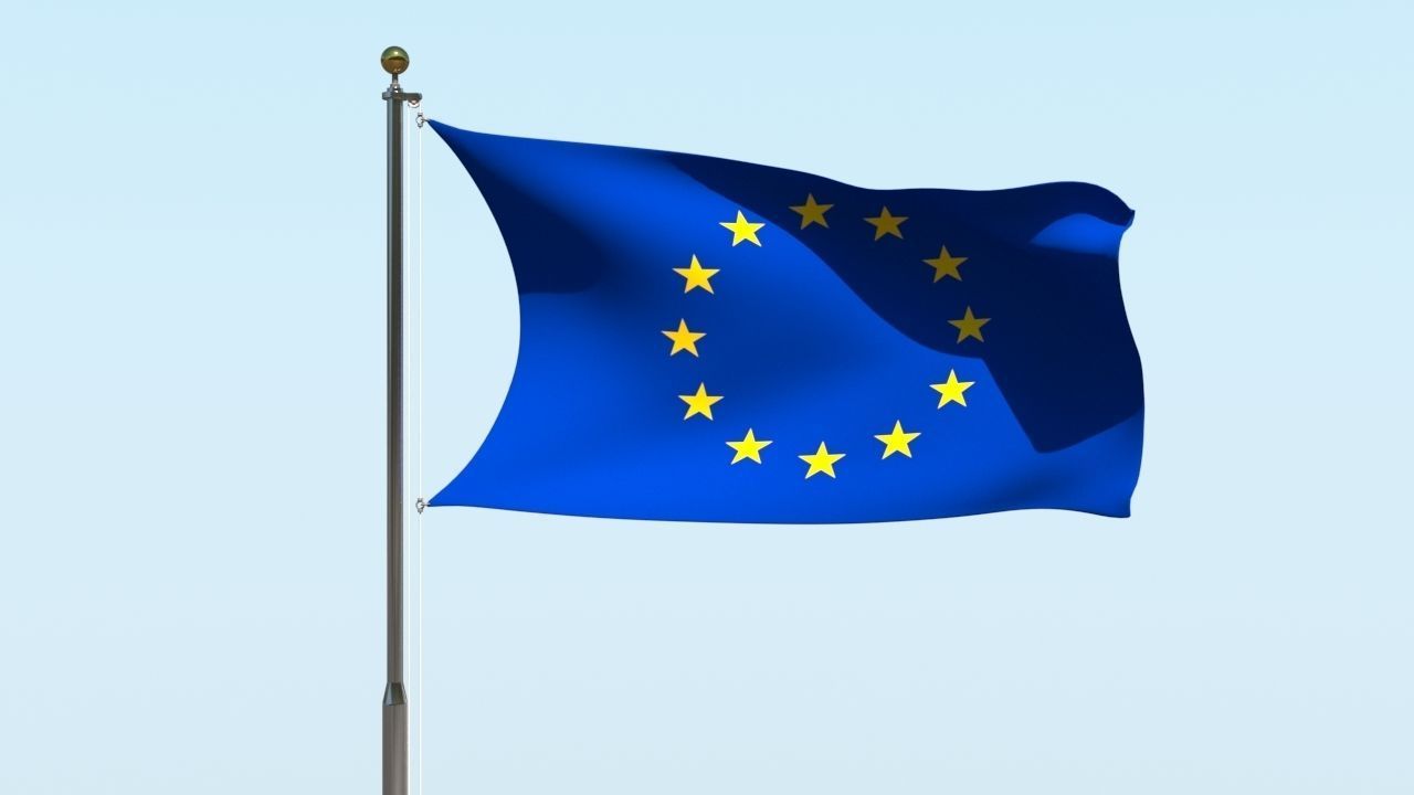 Animated Europe Flag 3D model 3D model animated | CGTrader