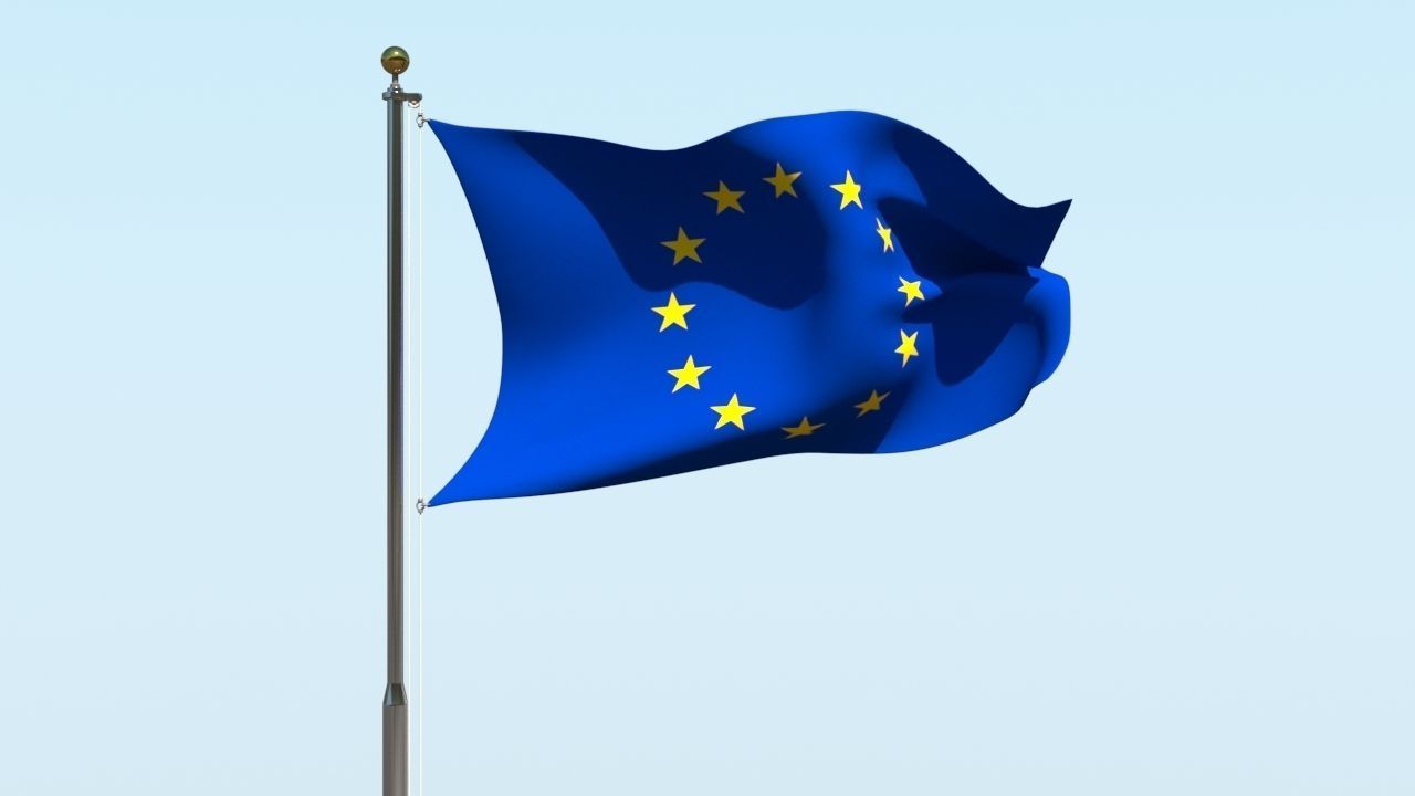 Animated Europe Flag 3D model 3D model animated | CGTrader