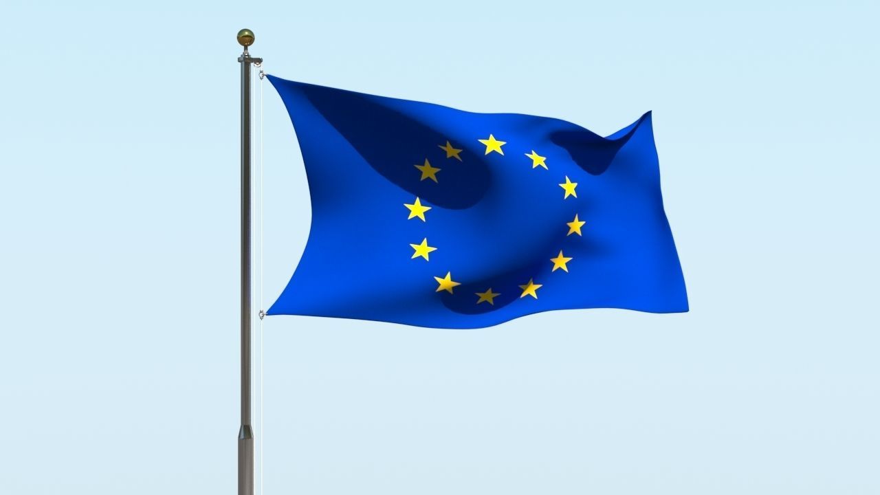 Animated Europe Flag 3D model 3D model animated | CGTrader