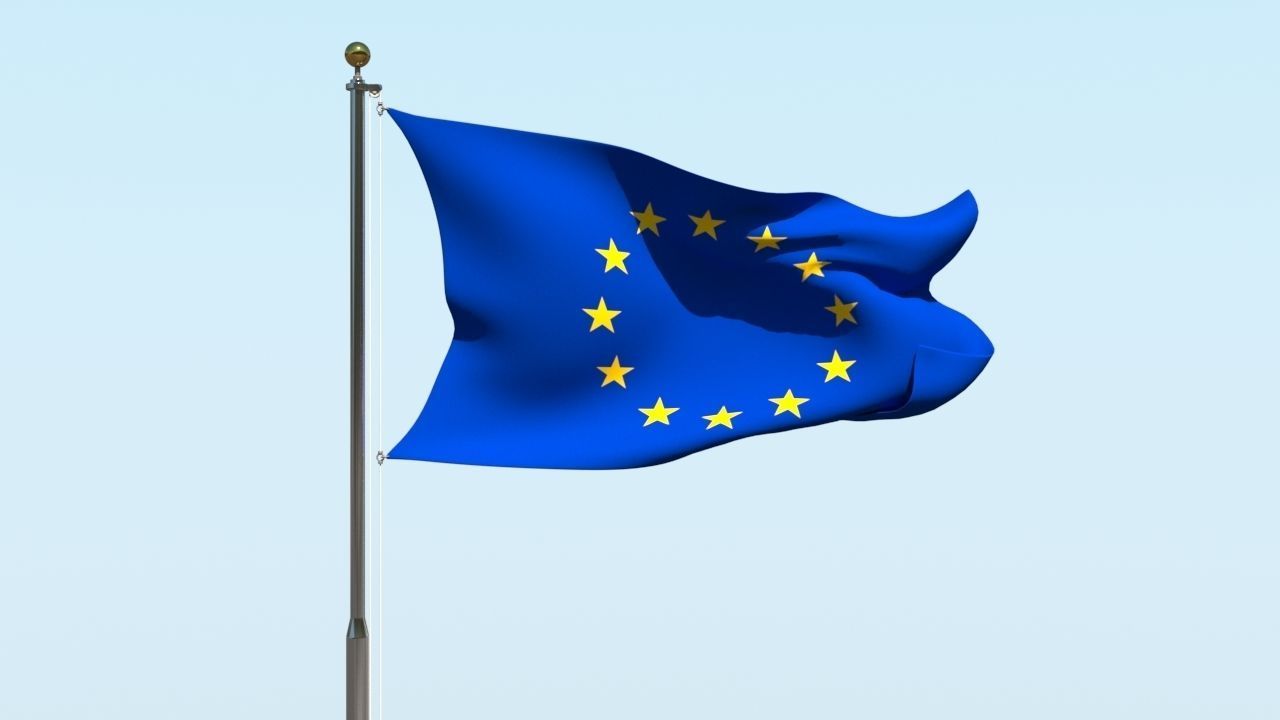 Animated Europe Flag 3D model 3D model animated | CGTrader