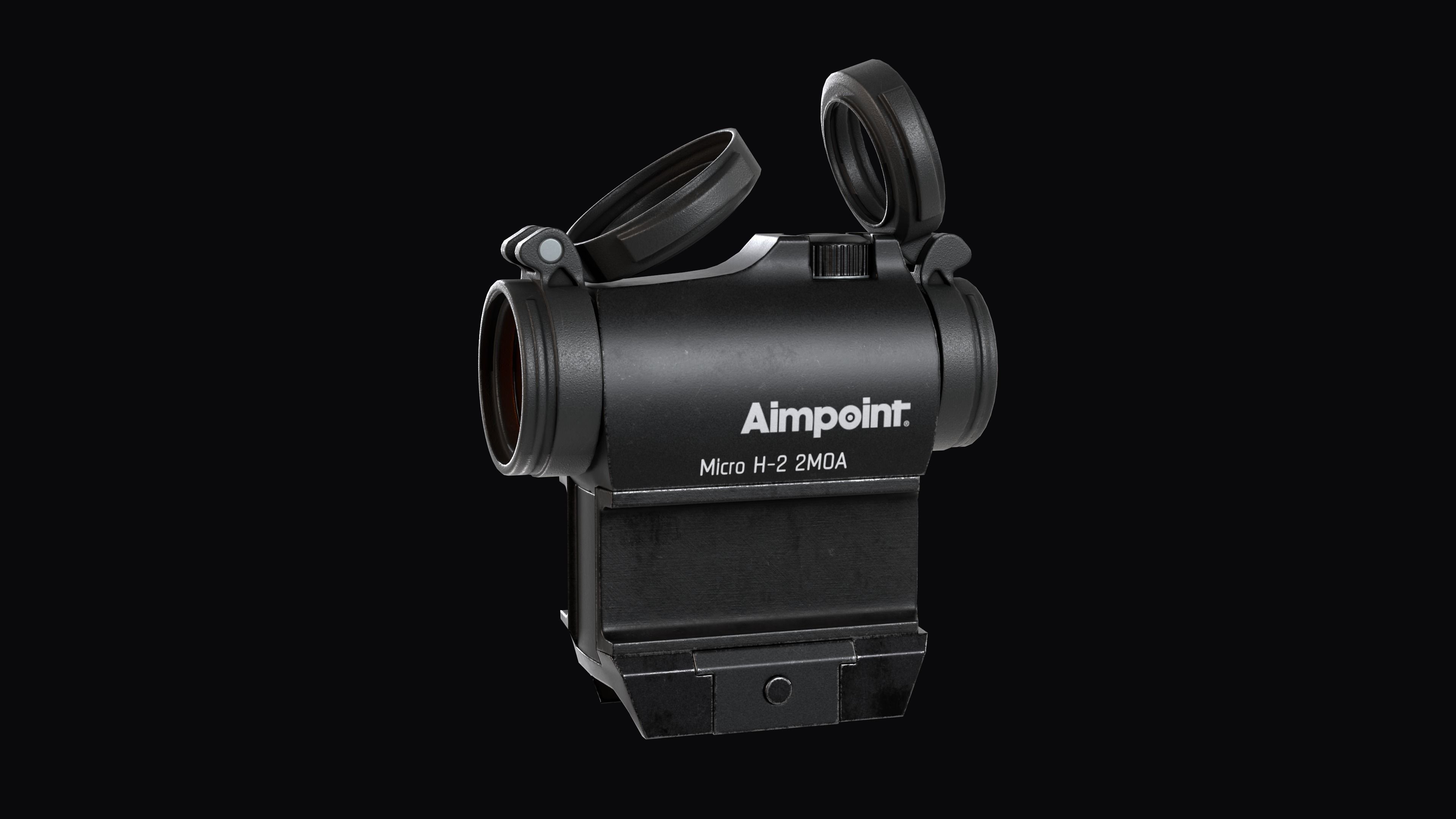 3D model Aimpoint Micro H-2 Red Dot Reflex Sight VR / AR / low-poly ...