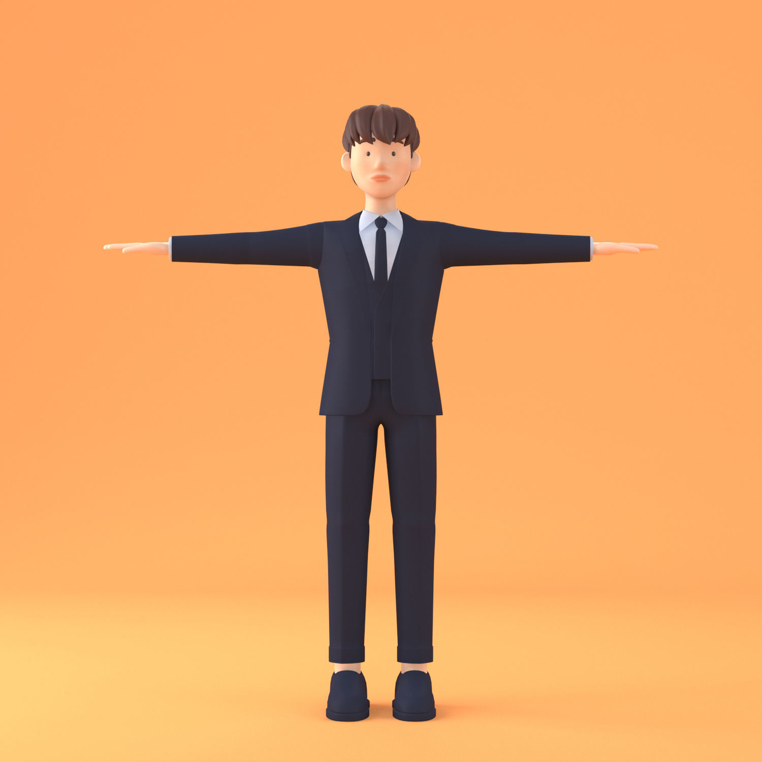 Business Man 3D Cartoon Model 3D model | CGTrader