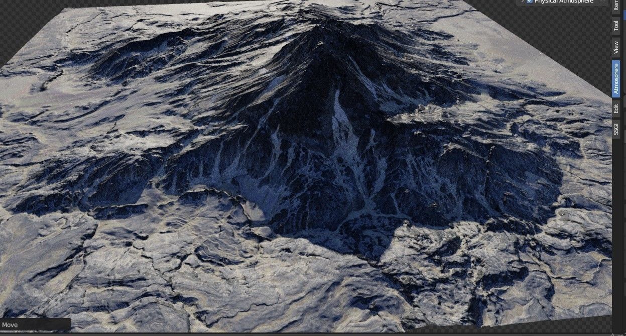 Realistic Snow Mountain free 3D model | CGTrader
