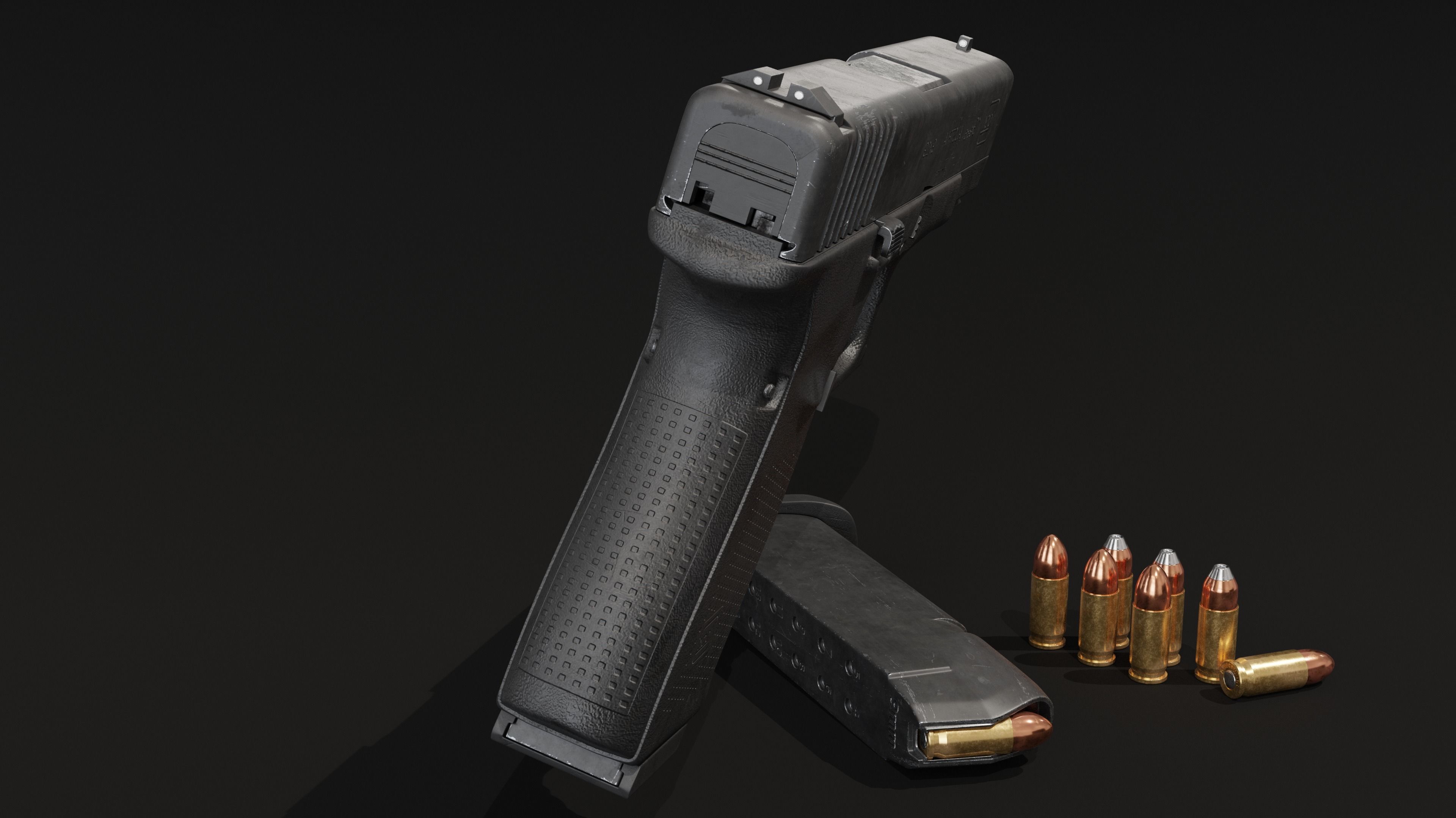 Glock 19 3D model rigged | CGTrader