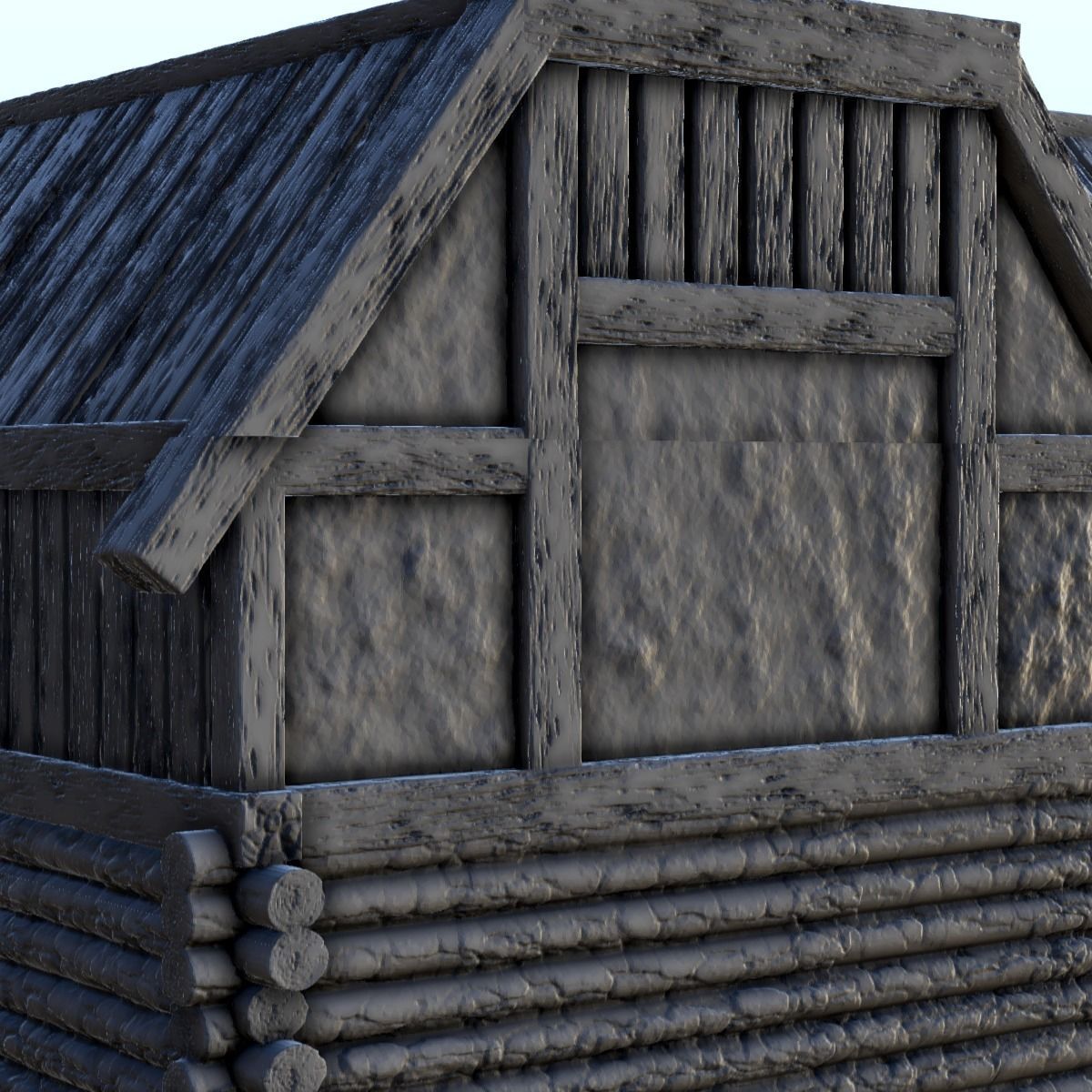 Wooden log warehouse 3 3D model 3D printable | CGTrader