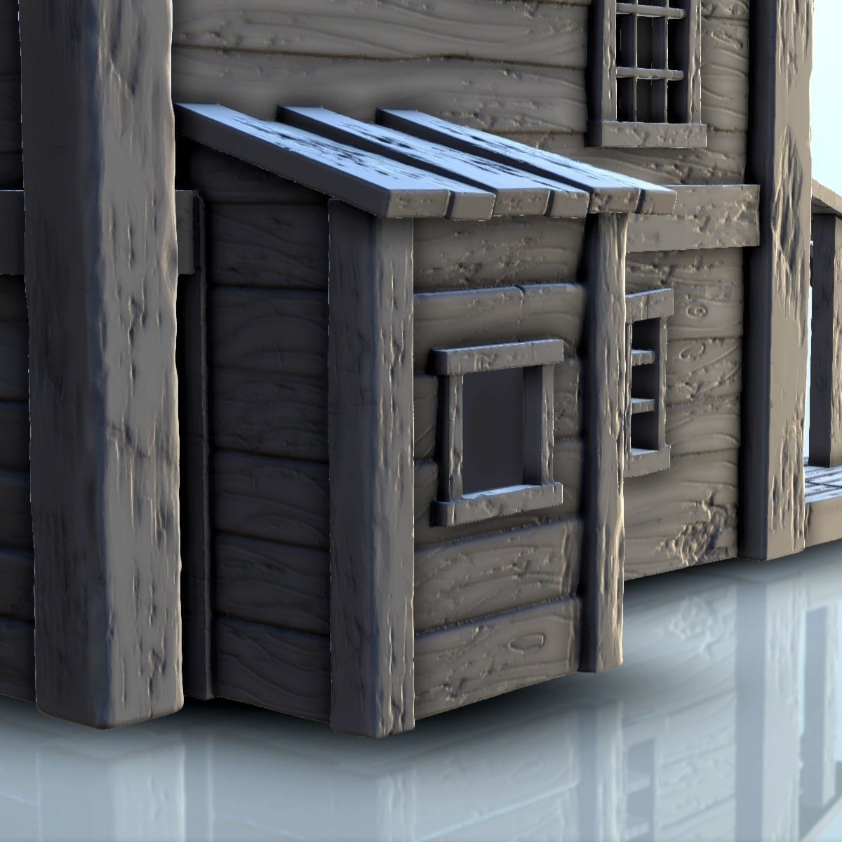 Western bank building with floor and canopy 7 - USA ACW War 3D model 3D ...