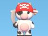 Pirate Cow 3D model 3D printable | CGTrader
