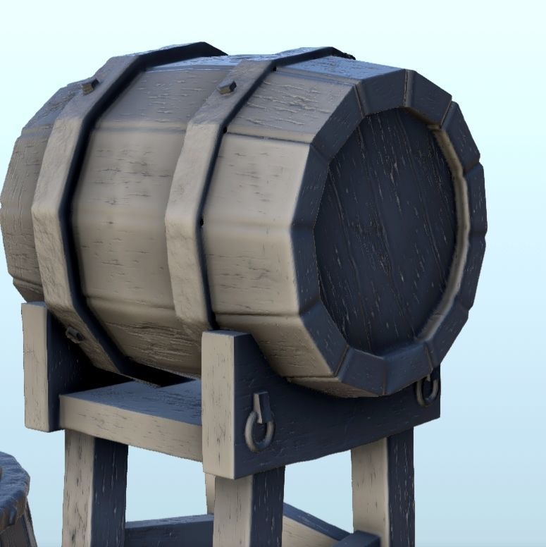 Set of medieval barrels 1 - Medieval Gothic Feudal Old Archaic 3D model ...