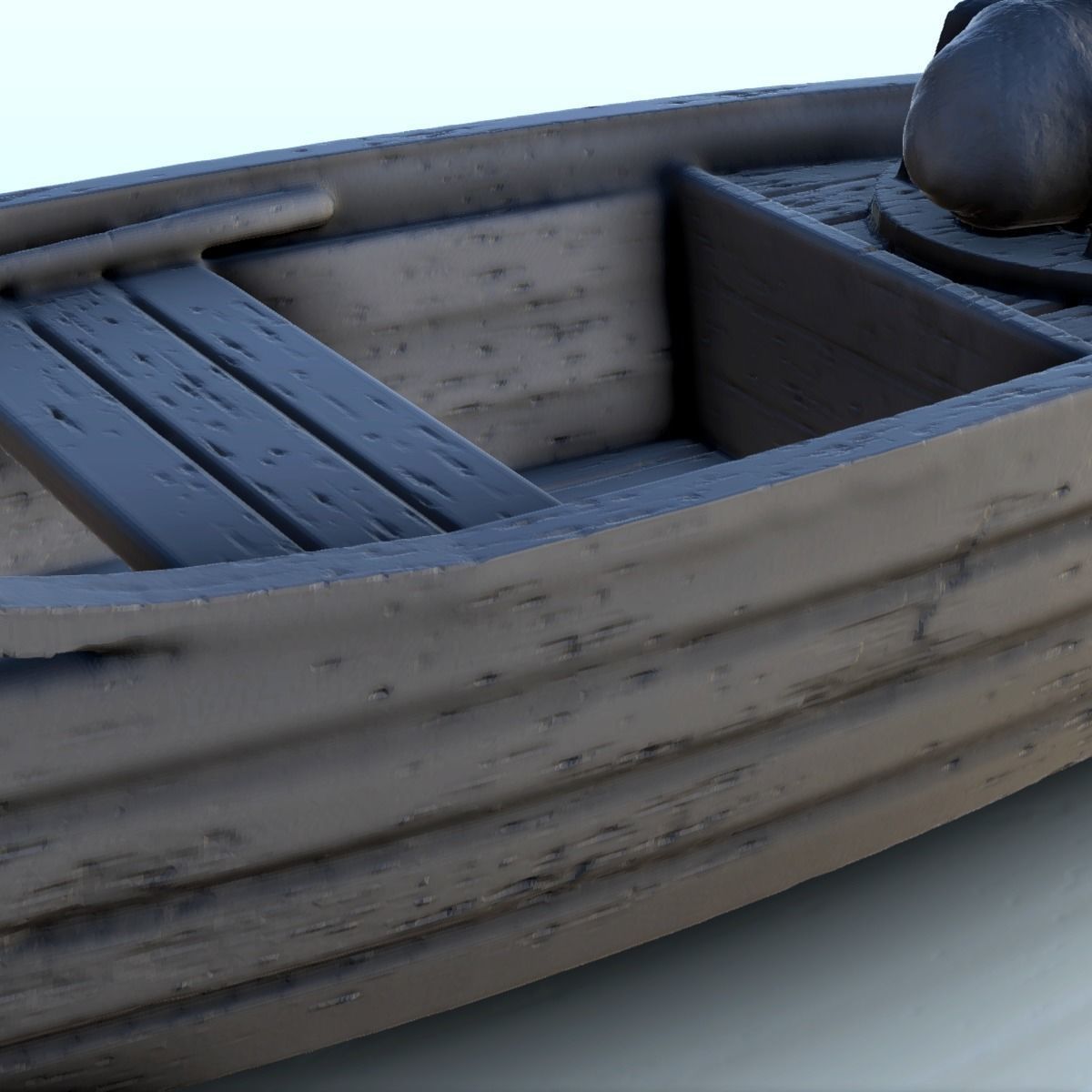 Paddle boat with powder cannon 1 - Medieval Gothic Feudal Old 3D model ...