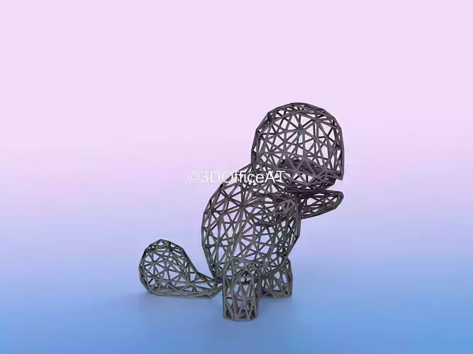 007 Squirtle Pokemon Wiremon Figure 3D model 3D printable | CGTrader