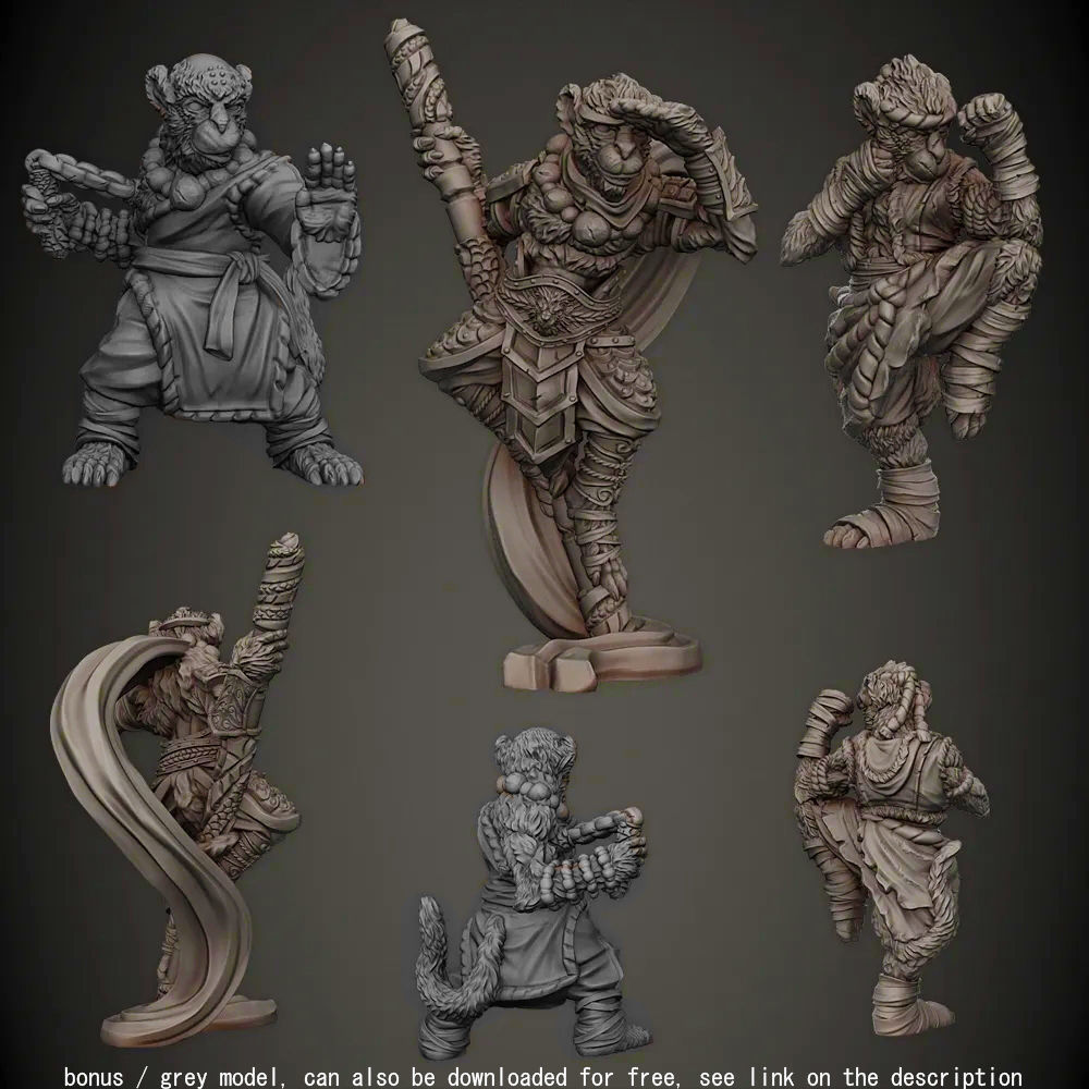 Monkey Folk 3D model 3D printable | CGTrader